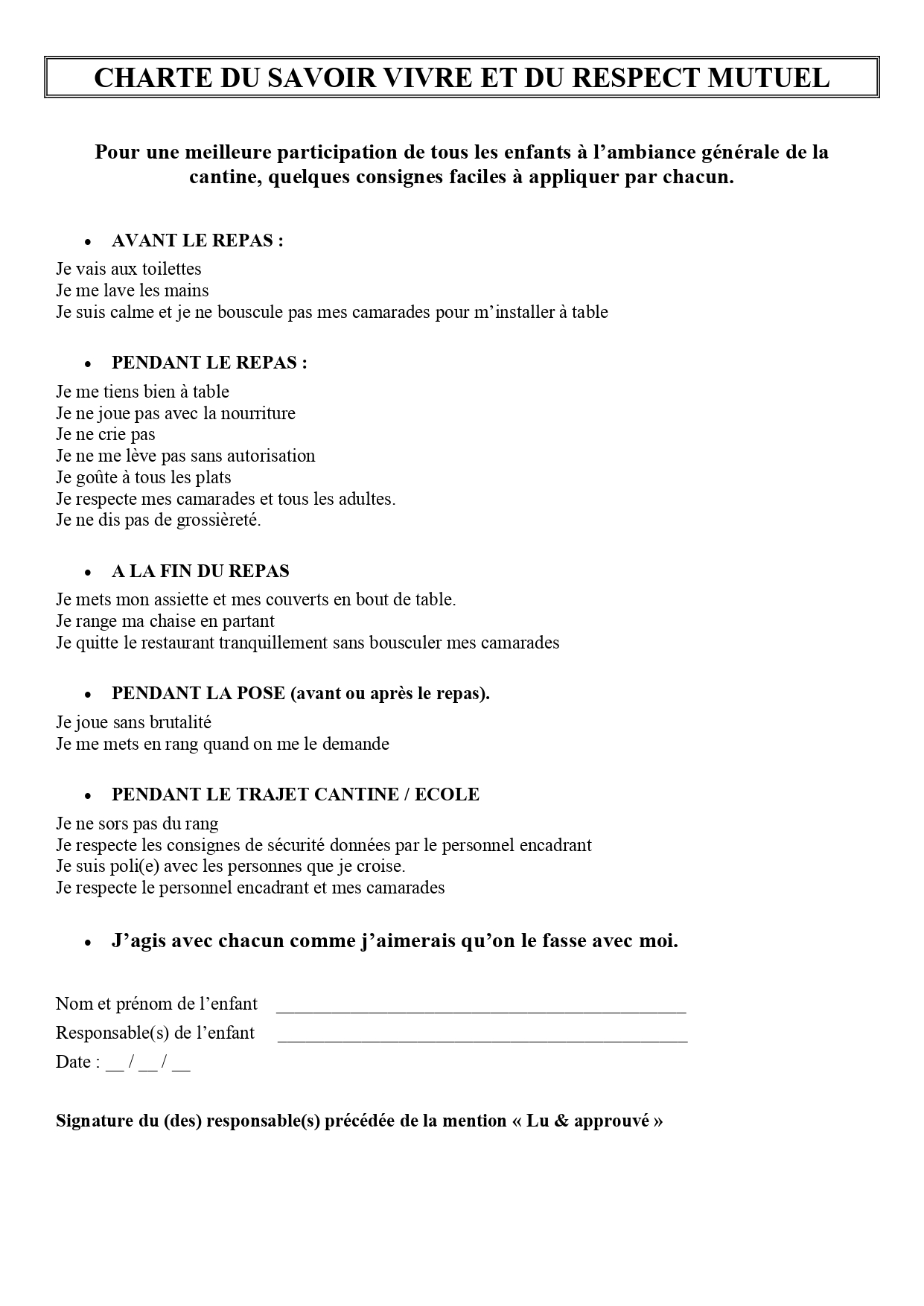 Règlement Intérieur Restauration – Mairie de Spycker